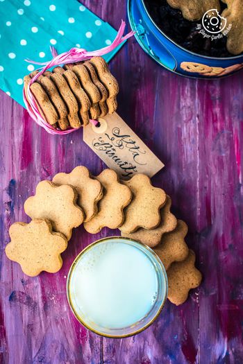 Atta Biscuits Recipe + Video | Eggless Whole Wheat Biscuits | My Ginger ...