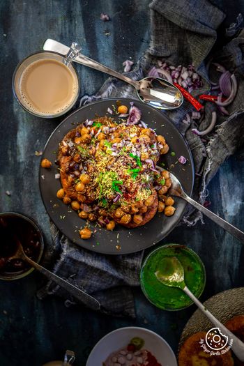 Chole Aloo Tikki Chaat Recipe - Tikki Chole (North Indian Street Food ...