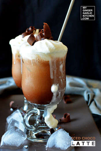 Iced Choco Latte Recipe | Iced Chocolate Recipe | My Ginger Garlic Kitchen
