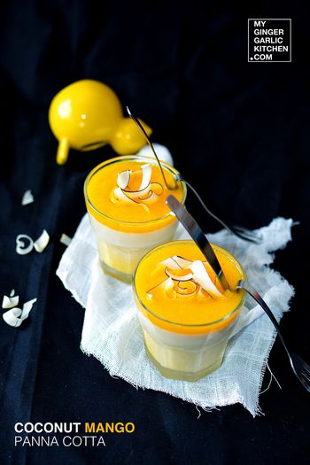 Indulging Coconut Mango Panna Cotta | My Ginger Garlic Kitchen