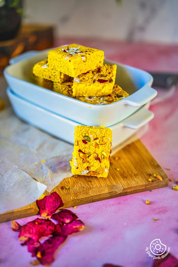 Mango Kalakand - (Step-By-Step + Video Recipe) | My Ginger Garlic Kitchen