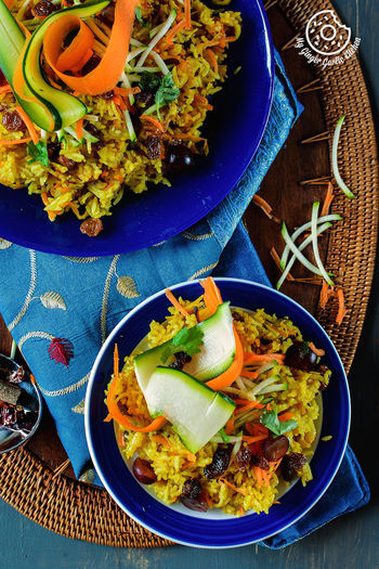 Carrot Zucchini Rice Pilaf Recipe | My Ginger Garlic Kitchen
