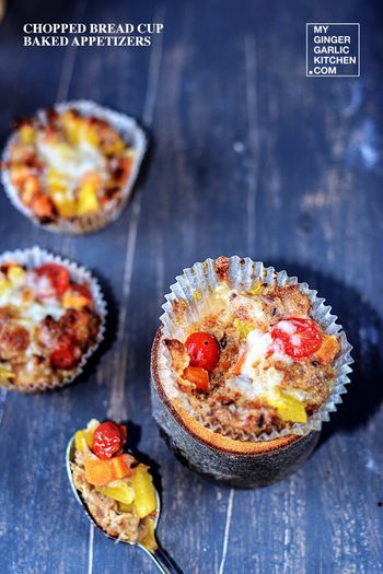 Baked Chopped Bread Cups