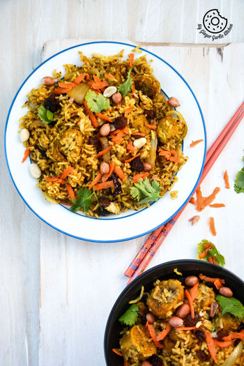 Rajasthani Gatta Pulav Recipe + Video | Gatta Pulao | Gatte Ka Pulao ...