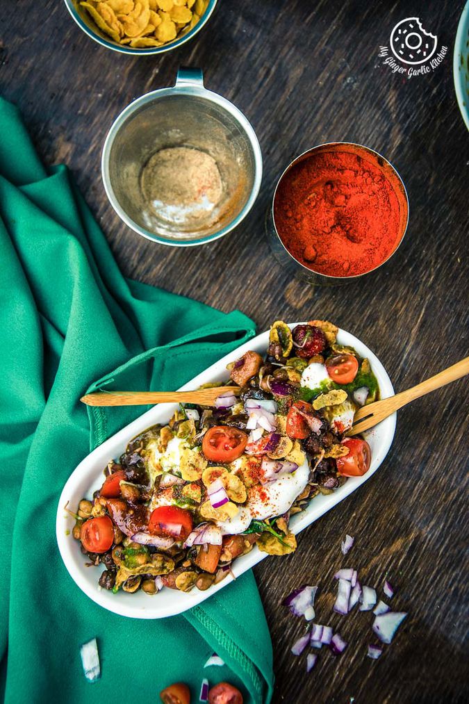 Kala Chana Chaat Recipe + Video (Black Chickpeas Sprouts Salad) | My ...