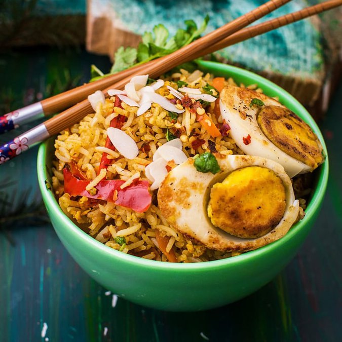 Easiest Egg Fried Rice Indian Style (Step-by-Step Photo + Video Recipe)