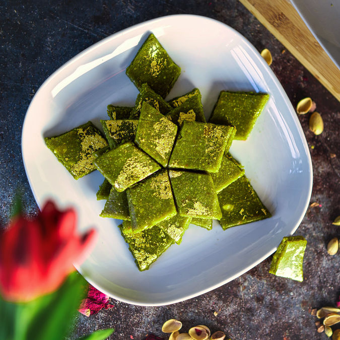 Pista Katli - (Step-By-Step + Video Recipe)