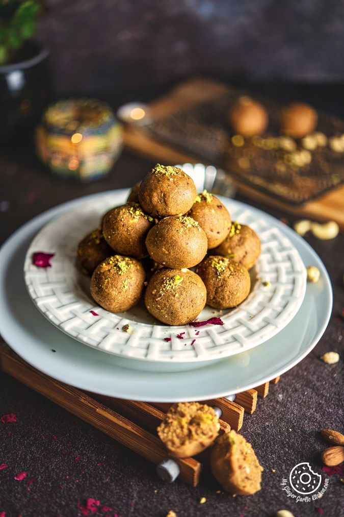 Atta Ladoo - Wheat Ladoo (Step-By-Step + Video Recipe) | My Ginger ...