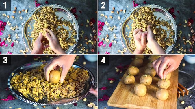 Atta Ladoo - Wheat Ladoo (Step-By-Step + Video Recipe) | My Ginger ...