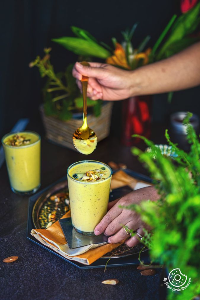 Badam (Almond) Milkshake - (Step-By-Step Picture + Video Recipe) | My ...