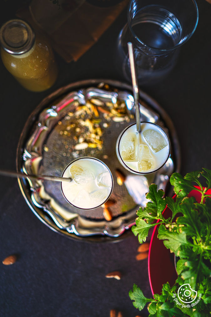 Badam Sharbat (Step-By-Step + Video Recipe) | My Ginger Garlic Kitchen