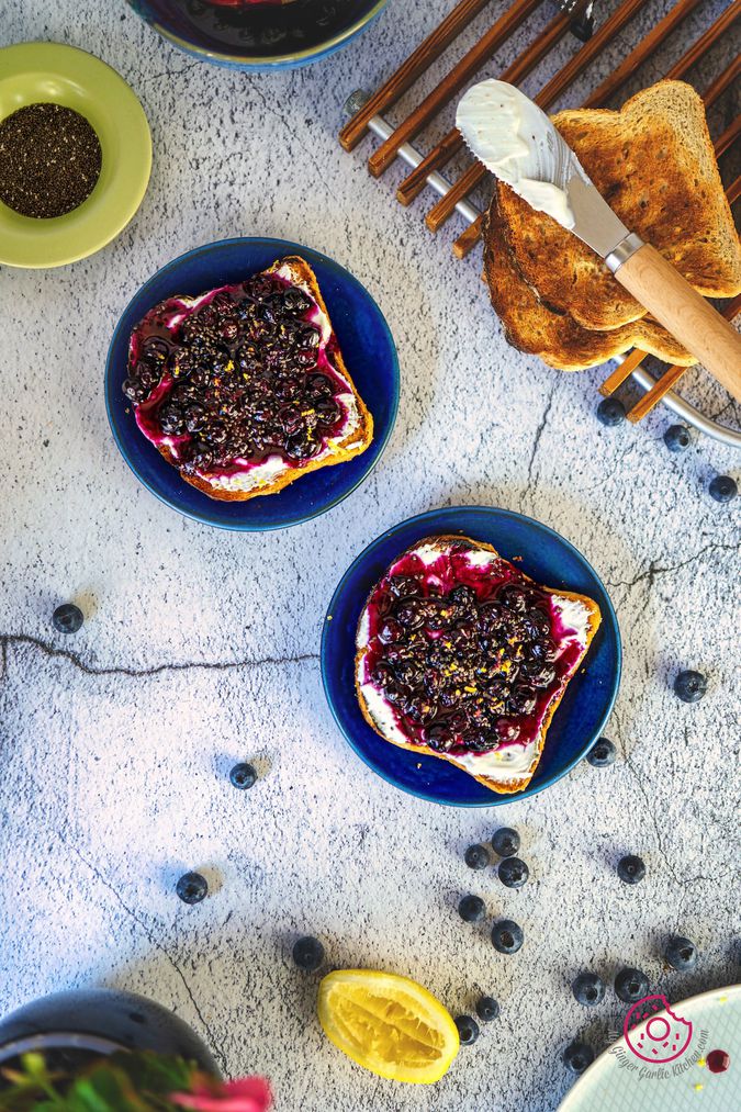 Blueberry Toast - (Step-By-Step + Video Recipe) | My Ginger Garlic Kitchen