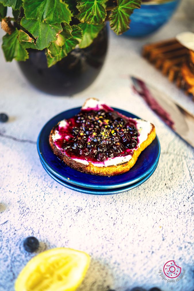 Blueberry Toast - (Step-By-Step + Video Recipe) | My Ginger Garlic Kitchen