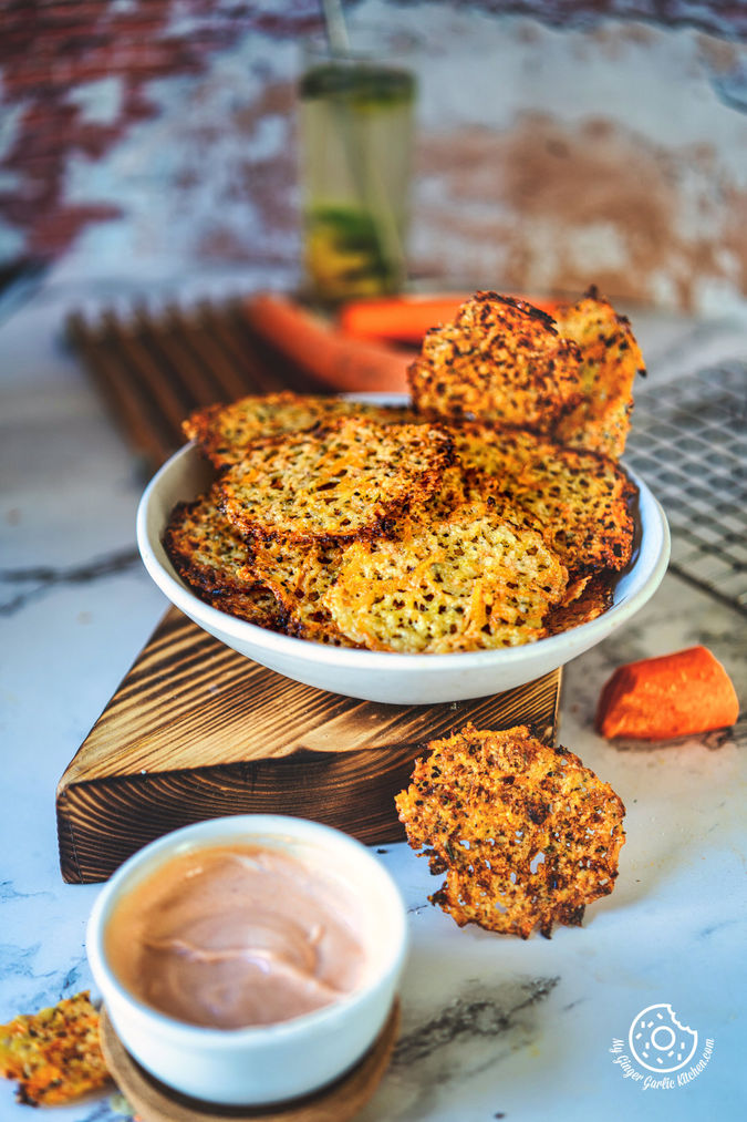 Carrot Cheese Chips - (Step-By-Step + Video Recipe) | My Ginger Garlic ...