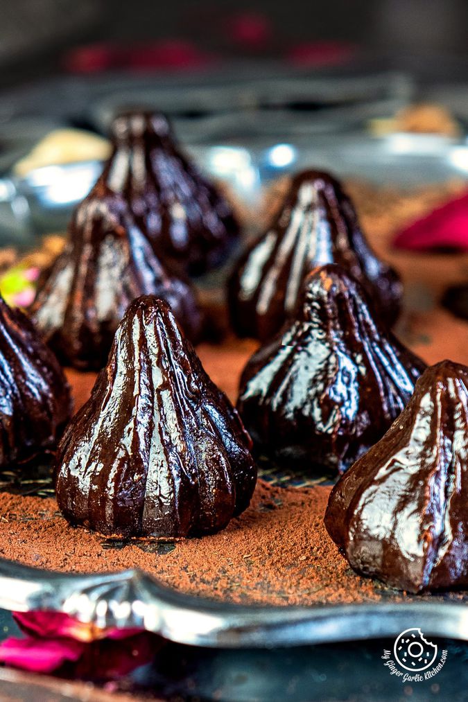 Chocolate Modak (Step-By-Step + Video Recipe) | My Ginger Garlic Kitchen