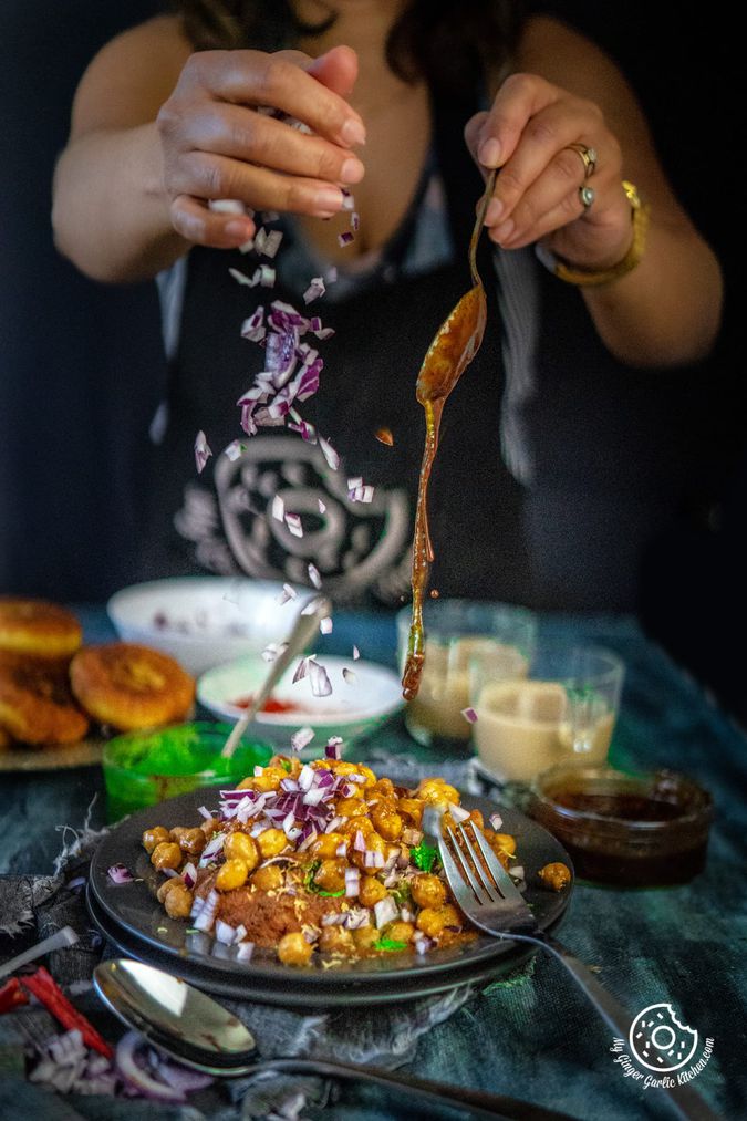 Chole Aloo Tikki Chaat Recipe - Tikki Chole (North Indian Street Food ...