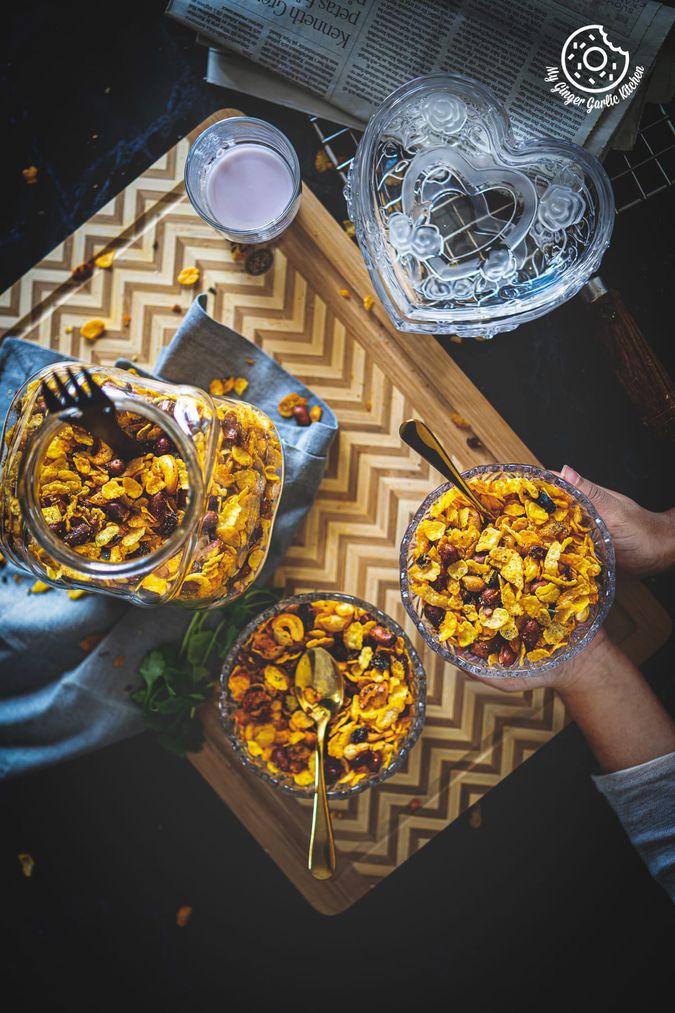 Roasted Cornflakes Chivda | My Ginger Garlic Kitchen