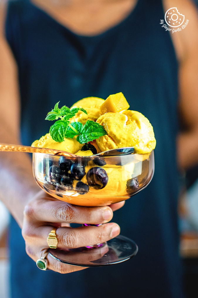 Frozen Mango Yogurt | My Ginger Garlic Kitchen