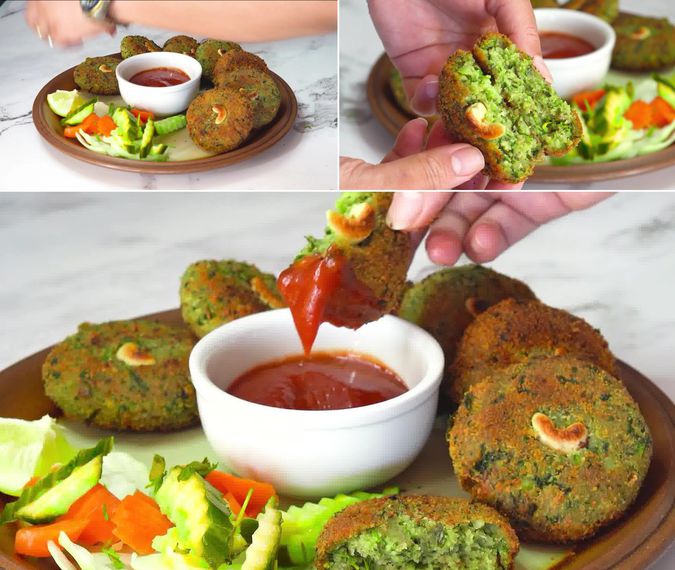 Hara Bhara Kabab Recipe | Spinach Peas Patties | Veg Kabab | My Ginger ...