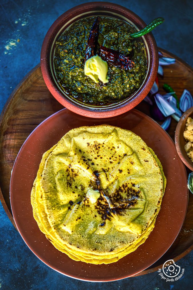Makki Ki Roti - Makki Di Roti (Maize Flour Flatbread) | My Ginger ...