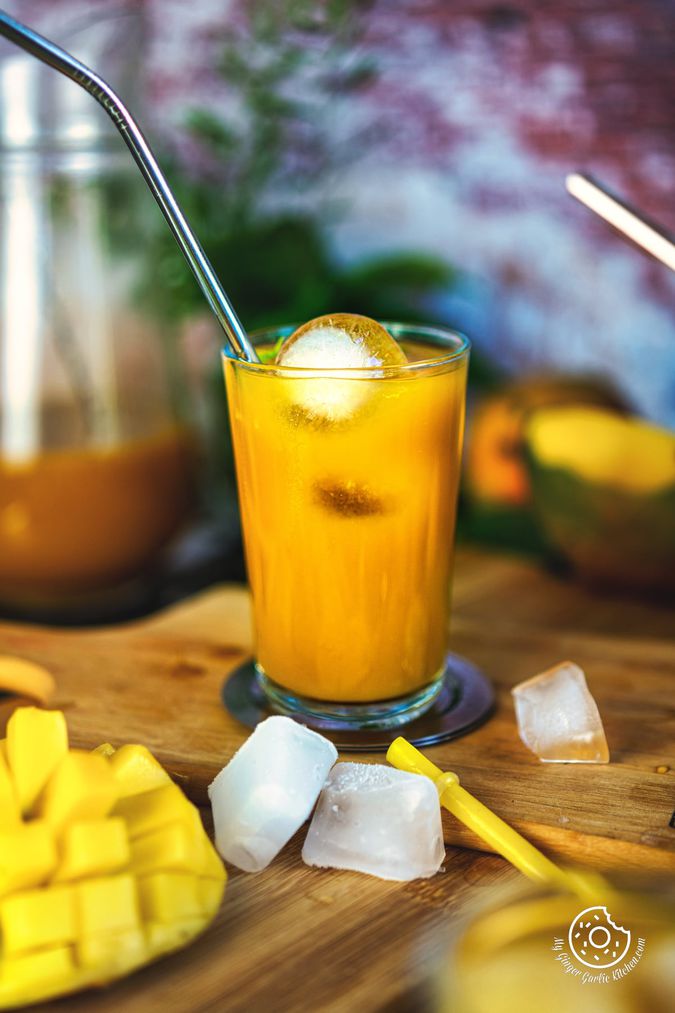 Mango Iced Tea (Step-By-Step + Video Recipe) | My Ginger Garlic Kitchen