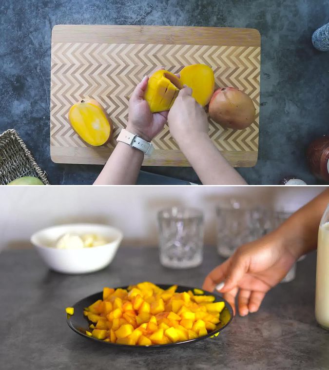 Mango Milkshake Recipe (Make Fresh Mango Shake With Ice Cream) | My ...