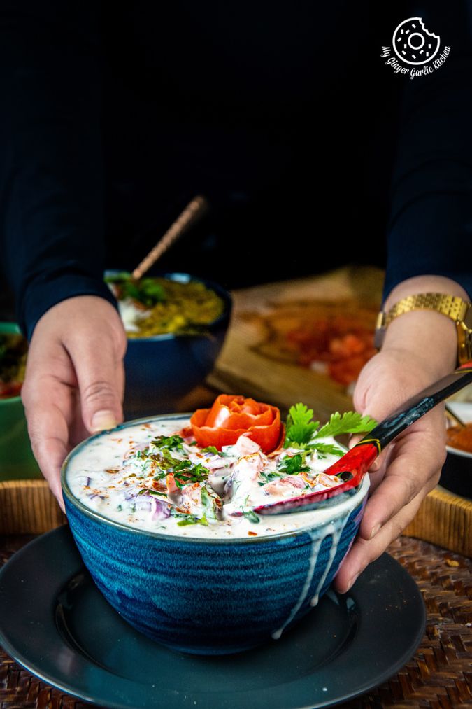 Onion Tomato Raita Recipe + Video | How to Make Onion Tomato Raita | My ...