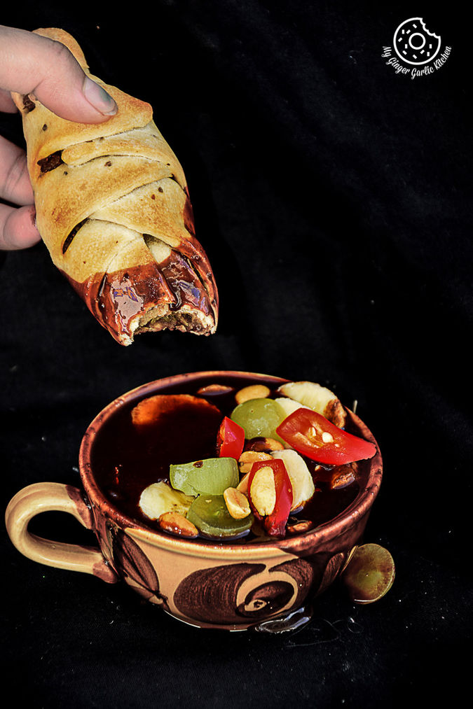 Baked Samosa with Chocolate Tamarind Chutney | My Ginger Garlic Kitchen