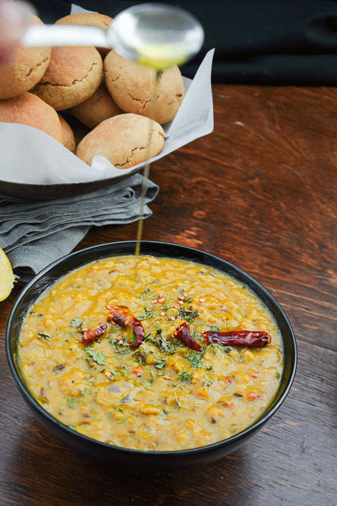 Rajasthani Authentic Dal Baati Churma Recipe + Video (Dal Bati) | My ...