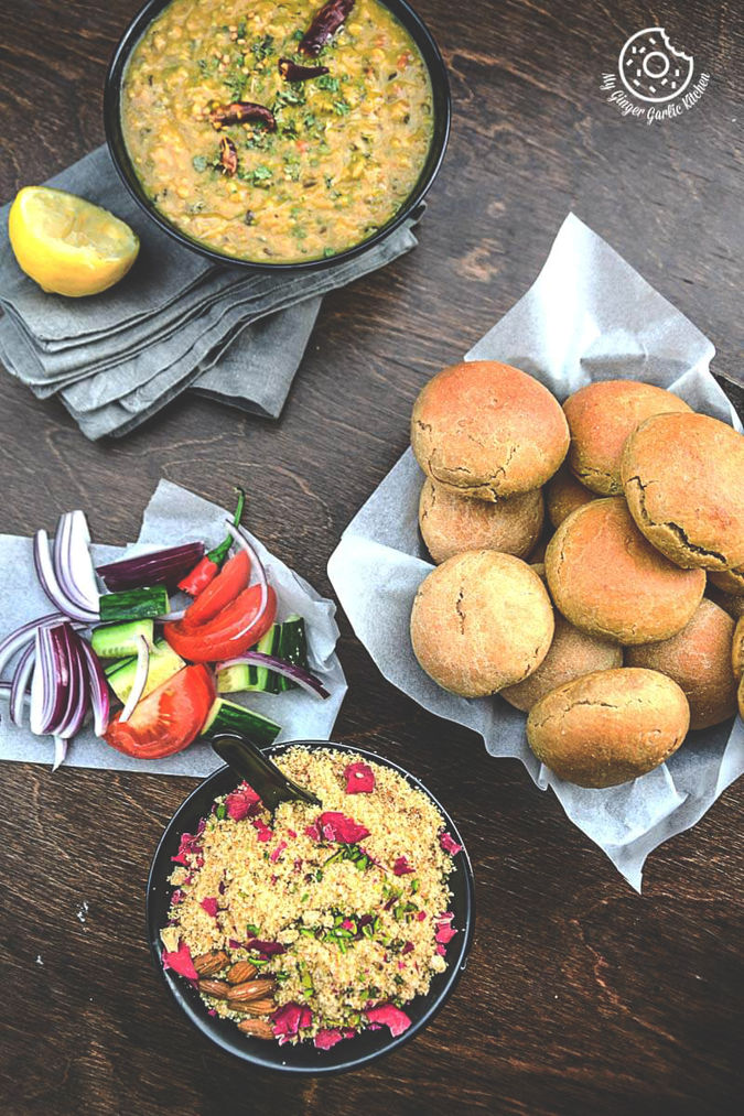 Rajasthani Authentic Dal Baati Churma Recipe + Video (Dal Bati) | My ...