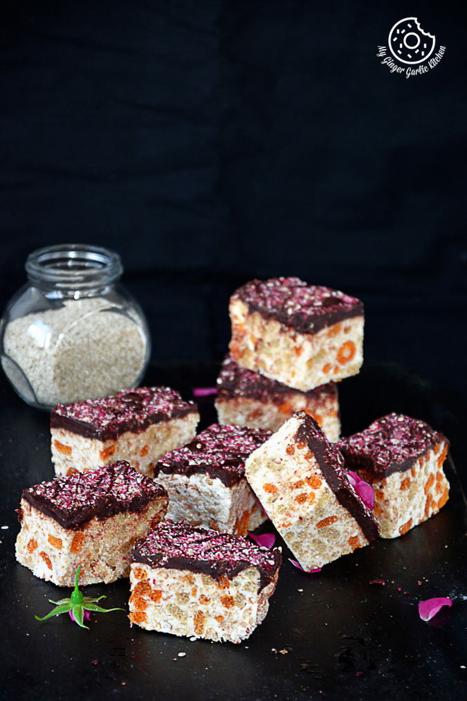 Toasted Coconut Rice Krispie and Multigrain Chocolate Bars | My Ginger ...