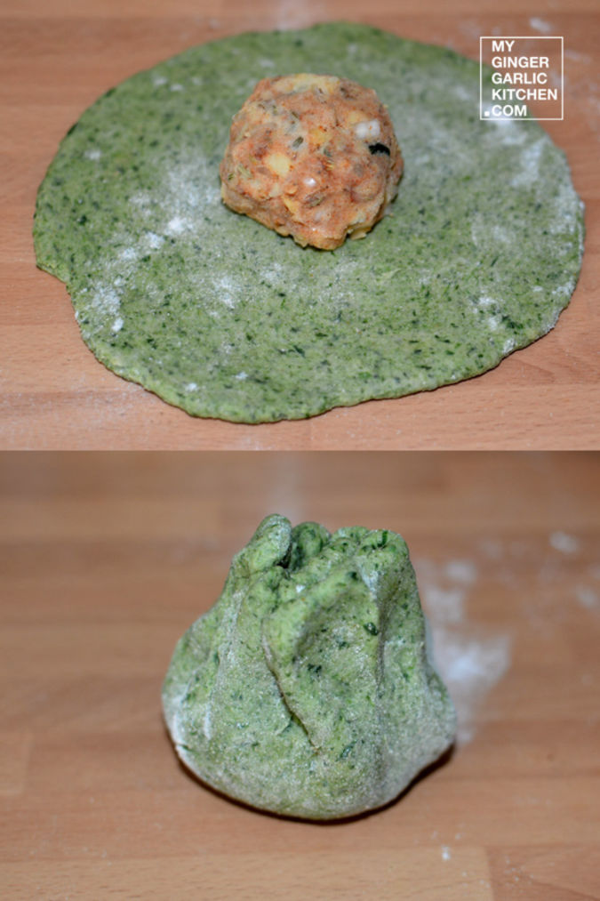 Aloo Palak Paratha (Step By Step) | Potato Stuffed Spinach Flatbread ...