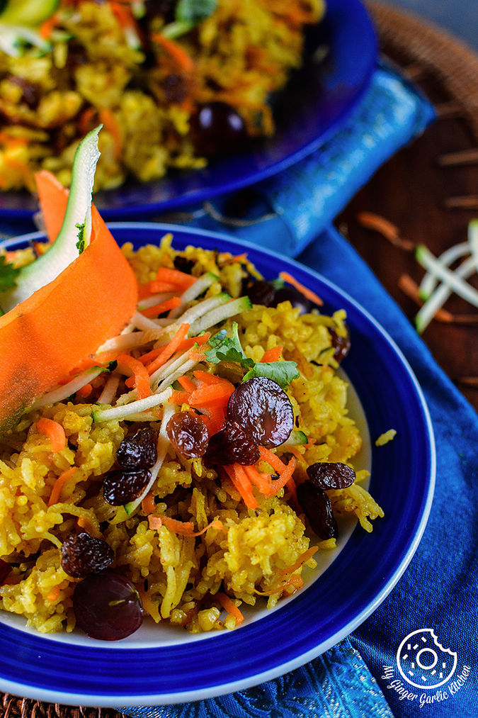 Carrot Zucchini Rice Pilaf Recipe | My Ginger Garlic Kitchen