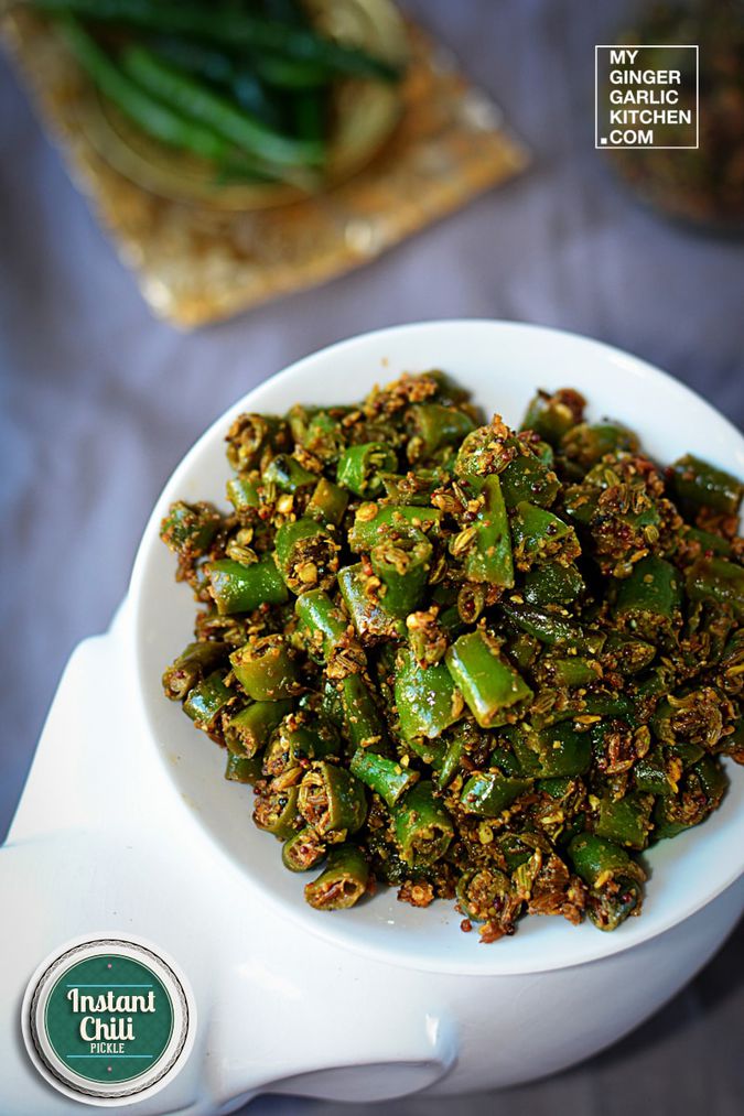 Rajasthani Mirchi Ke Tipore Recipe (Instant Green Chili Pickle) | My ...