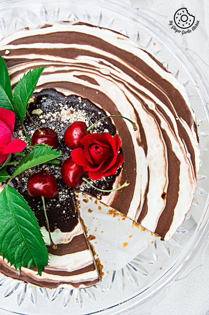 Zebra Cheesecake Recipe + Video (No-Bake, Easy, Gluten Free) | My ...