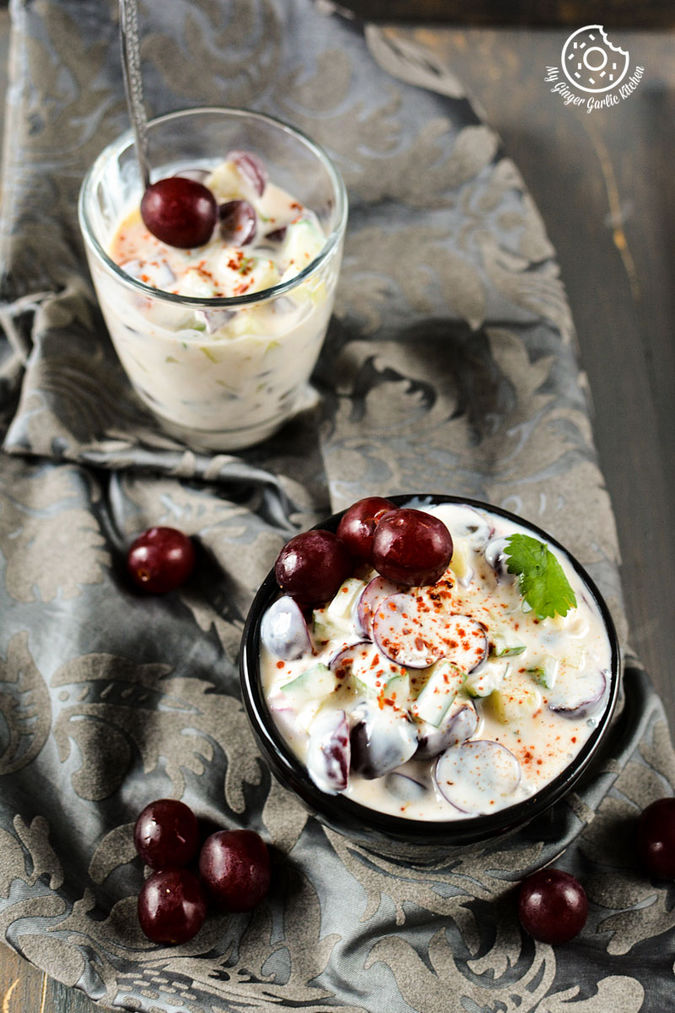 Red Grapes Onion Cucumber Raita (RECIPE + STORY) | My Ginger Garlic Kitchen