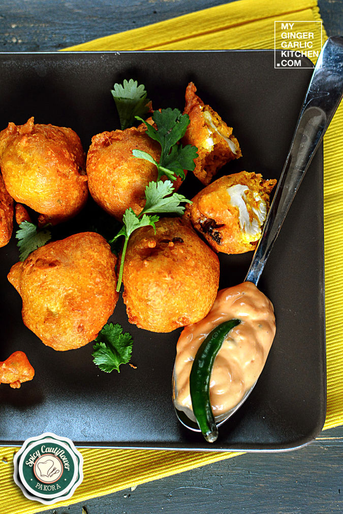 Gobi Pakora Recipe (Crispy Cauliflower Pakoda) | My Ginger Garlic Kitchen