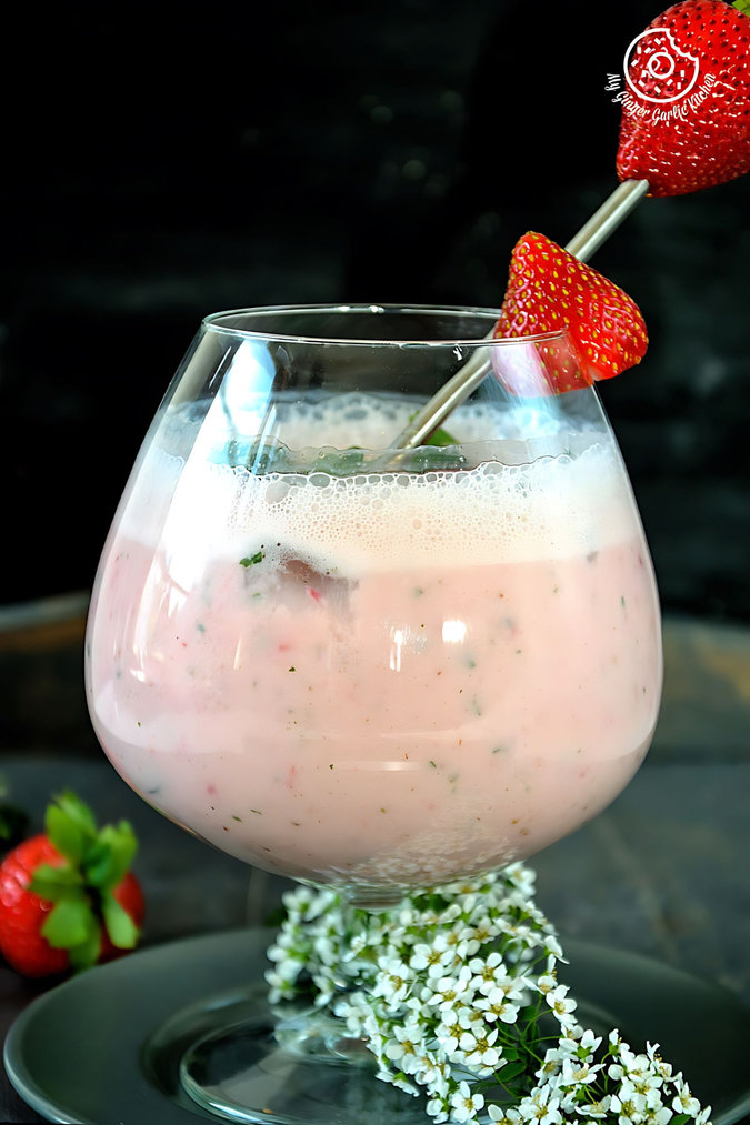 Strawberry Masala Chaas (Spiced Strawberry Buttermilk) | My Ginger ...