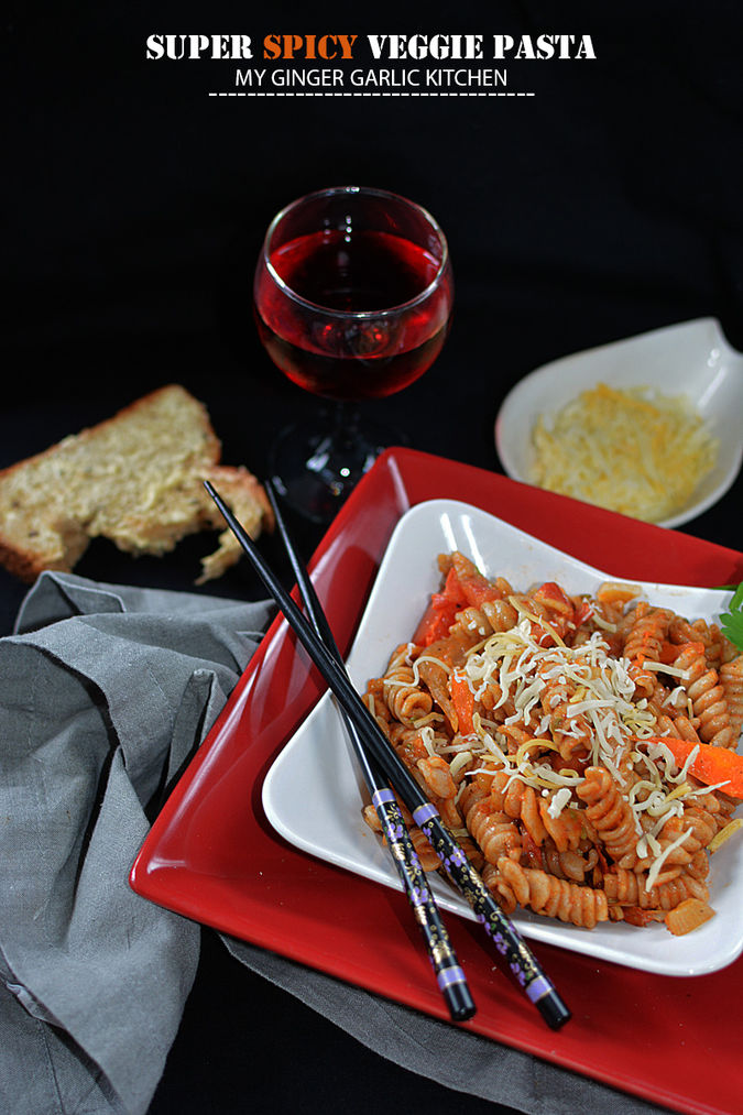 Spicy Veggie Pasta Recipe | Spicy Vegetable Pasta Indian Style | My ...
