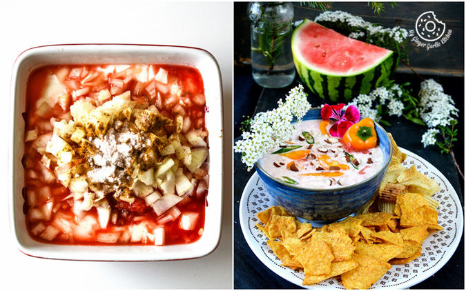 Watermelon Onion Yogurt Chip Dip - Watermelon Raita | My Ginger Garlic ...