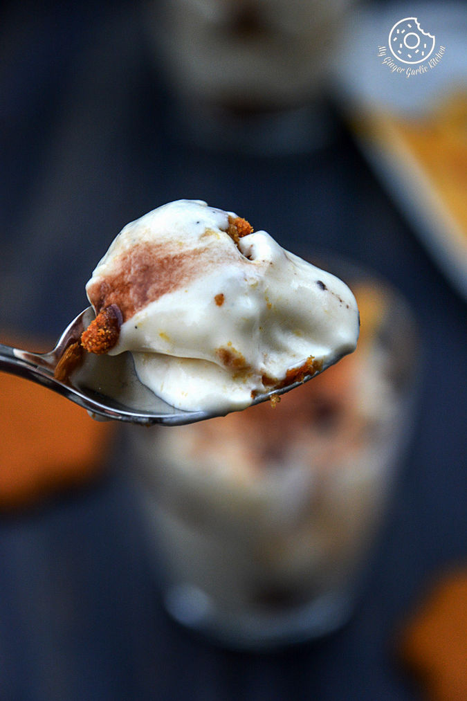 No-Bake Peach Gingerbread Cheesecake Parfait | My Ginger Garlic Kitchen