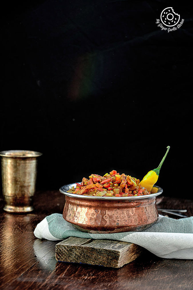 Pumpkin Rind Stir-Fry (Vegan, Gluten Free) | Kaddu Ke Chilke is Sabji ...