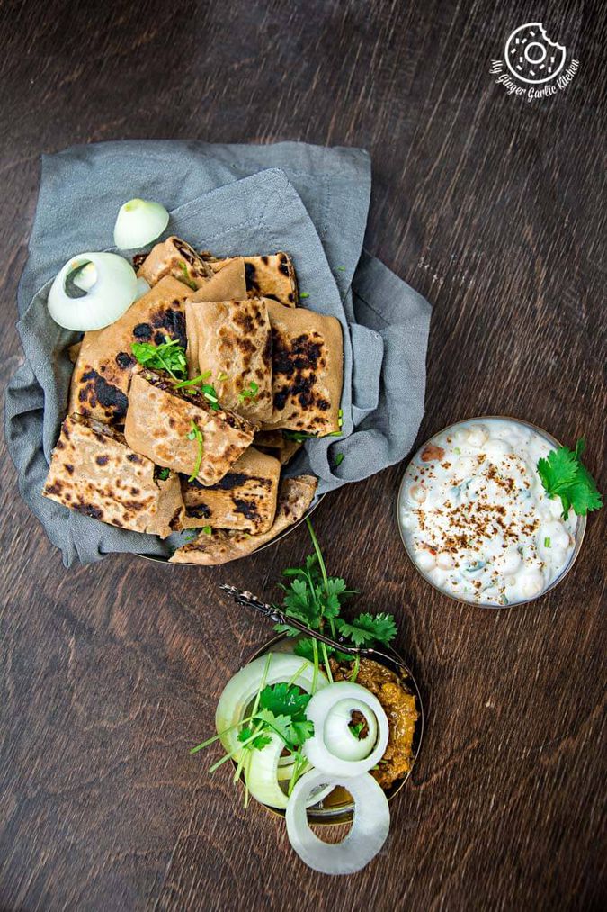 Rajma Tofu Paratha Pocket Bites With Boondi Raita | My Ginger Garlic ...