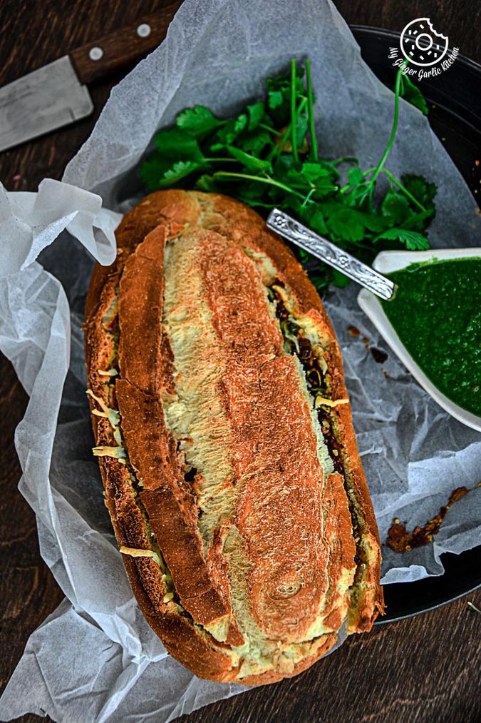 Samosa French Loaf With Coriander Chutney (Video) | My Ginger Garlic ...