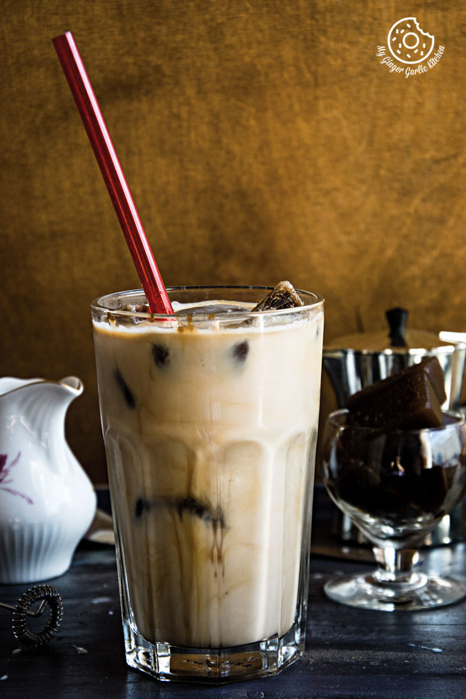 Vanilla Iced Mocha With Coffee Ice Cubes (Video) | My Ginger Garlic Kitchen