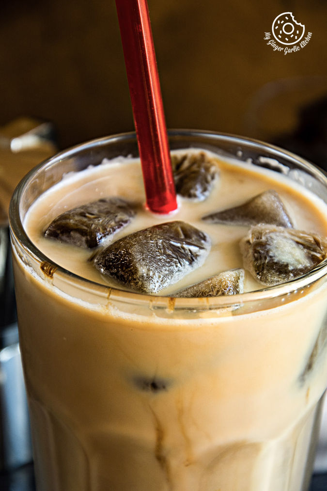 Vanilla Iced Mocha With Coffee Ice Cubes (Video) | My Ginger Garlic Kitchen