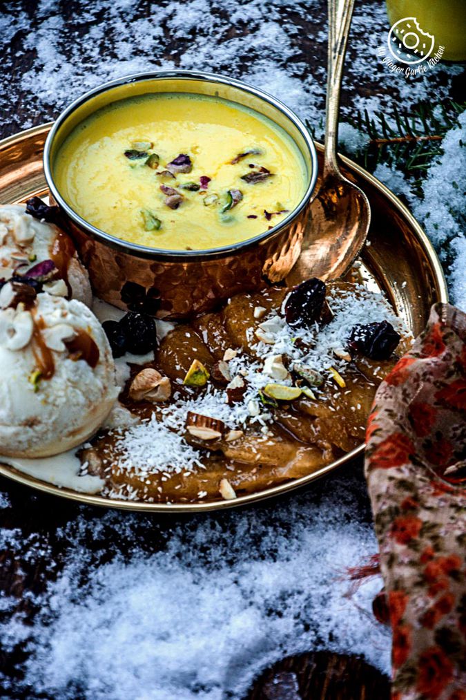 Caramelized Banana with Nuts and Mango Yogurt | My Ginger Garlic Kitchen