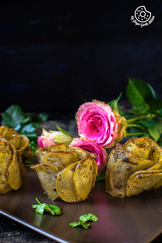 Potato Roses - Potato Gratins (Video) | My Ginger Garlic Kitchen