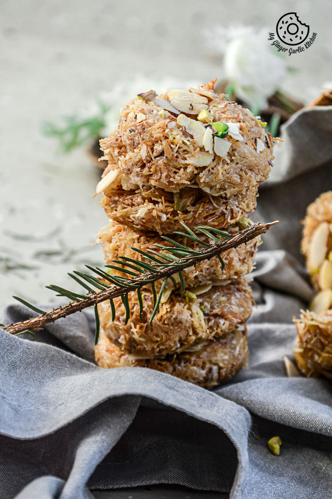 Vermicelli Bird's Nests - Sevai Indian Dessert Recipe | My Ginger ...