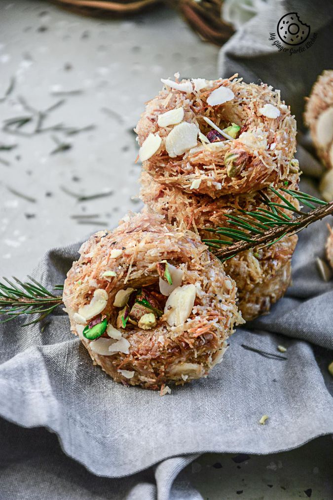 Vermicelli Bird's Nests - Sevai Indian Dessert Recipe | My Ginger ...